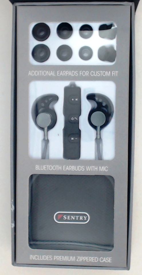 Sentry Bluetooth, Rechargeable, Metal Ear Buds with Built In Mic, Gray ...
