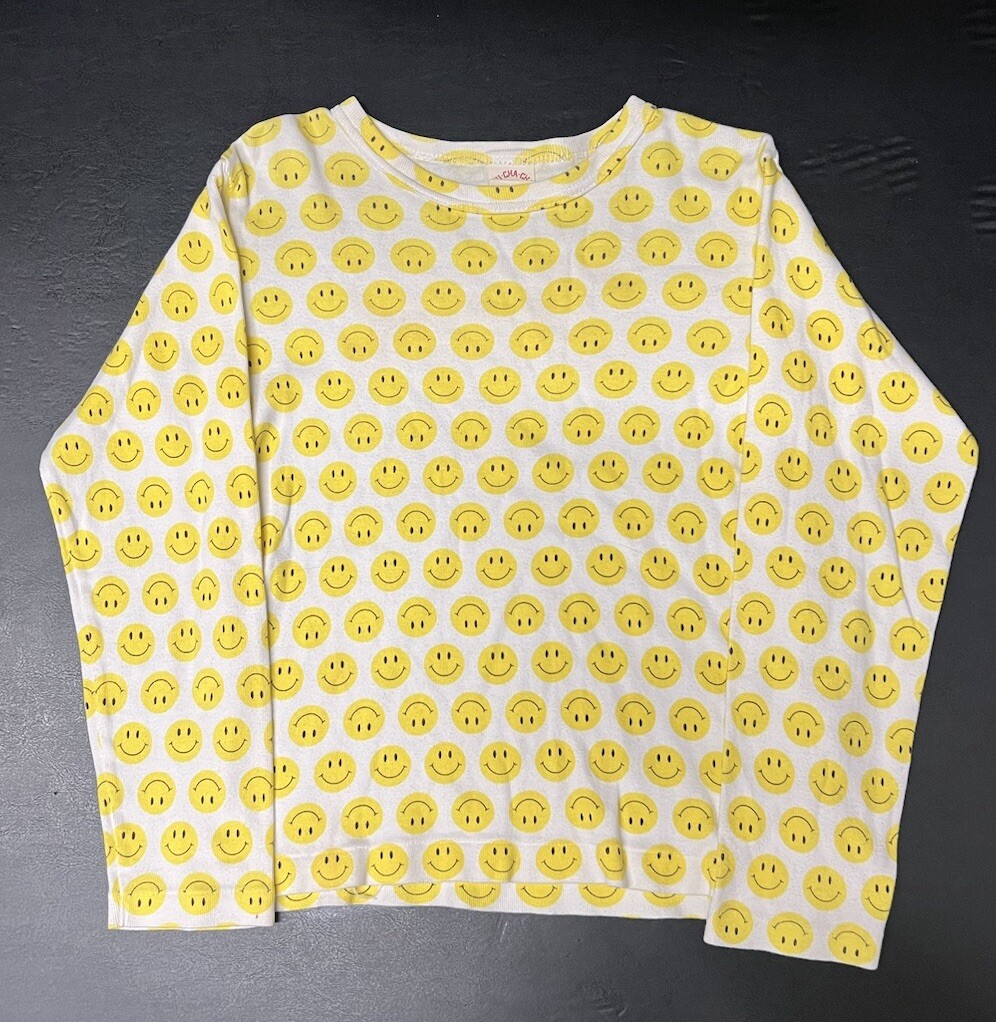 MuChacha Vintage Girls Smiley Face All Over Print Lon… - Gem