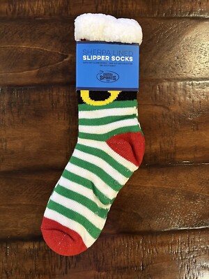 Christmas Elf Sherpa Fleece Lined Socks Xtra Warm Super Soft Smoke Free ...