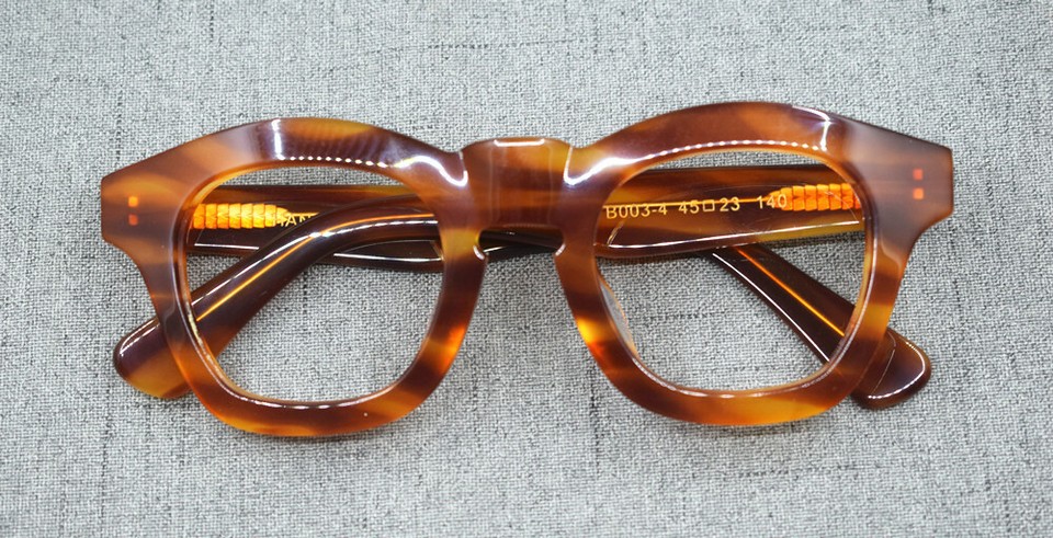 Japan Handmade Italy Acetate Eyeglass Frames clear lens Glasses Full ...