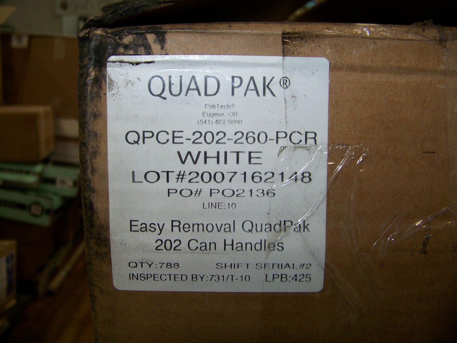 Quad Pak easy removal QuadPak 202 can handles white 788 each | eBay