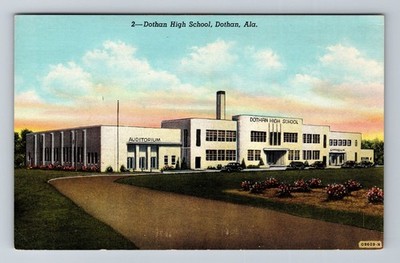 Dothan AL-Alabama Dothan High School Vintage Postcard Standard Souvenir ...