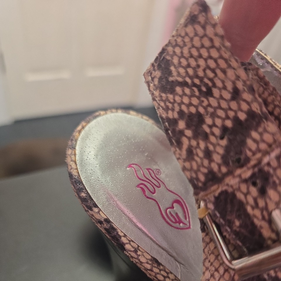 Torrid Open Toe Women's Size 12 Snake Skin Looking High Heels Never ...