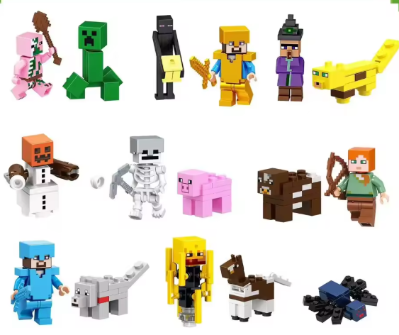 Minecraft Mobs and Characters 29 Piece Figure Set | eBay