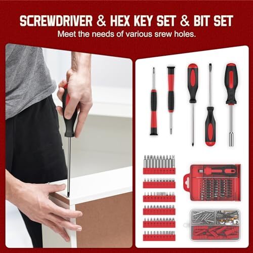 Home Tool Kit with Drawer - 379-PCs Protable Complete Household and ...