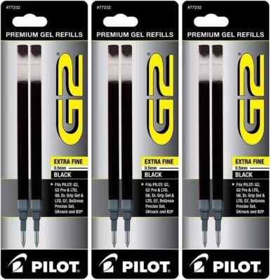3 Packs - PILOT G2, DR GIP GEL, Q7, PRECISE Rollerball Refills, Black ...