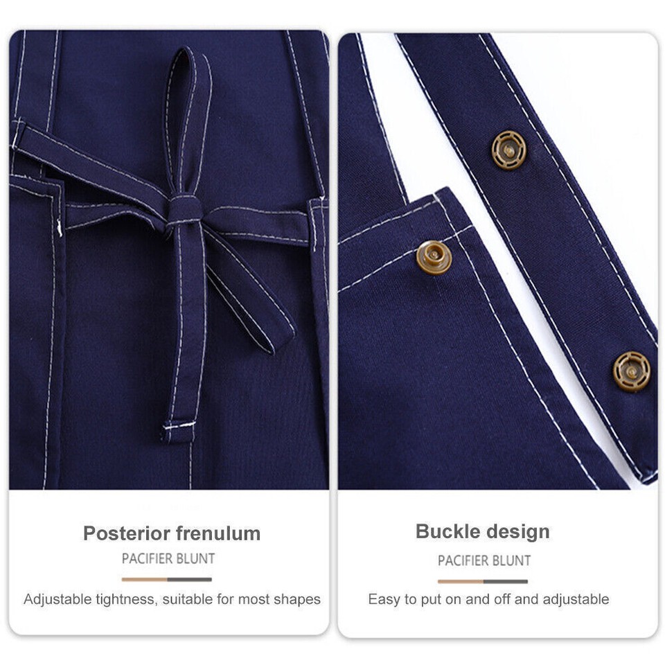 Adjustable Canvas Chef Apron for Men and Women - Cooking, Baking, BBQ ...