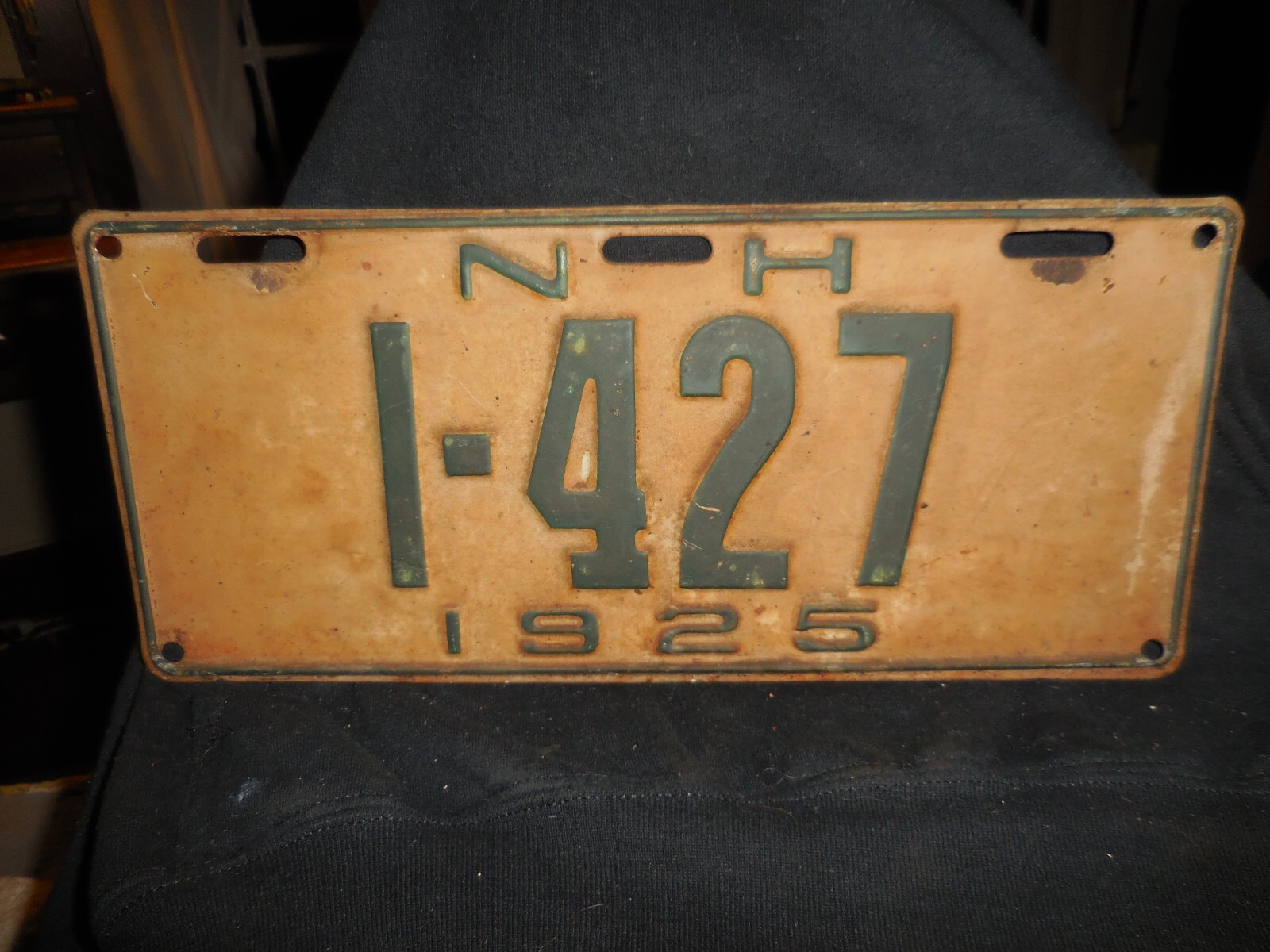 1925 New Hampshire License Plate #1-427 14" x 6" Approx Low Number | eBay
