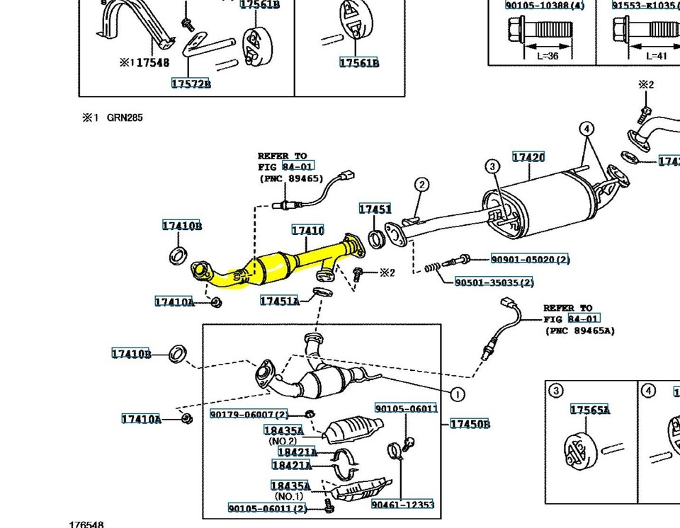 Toyota Genuine 1741031A10 Pipe Assy Exhaust Front 17410-31A10 OEM | eBay