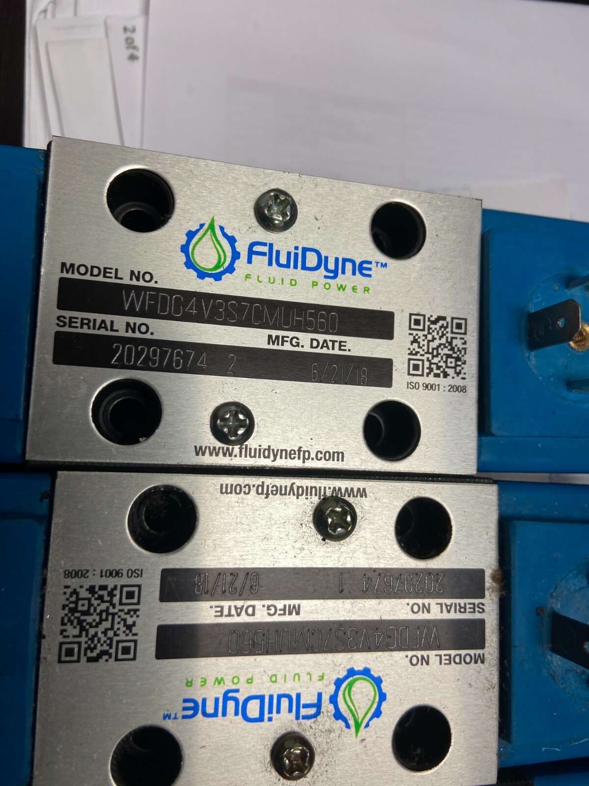 Western Fluidyne Hydraulic Valve WFDG4VS7CMUH560, 24V | eBay