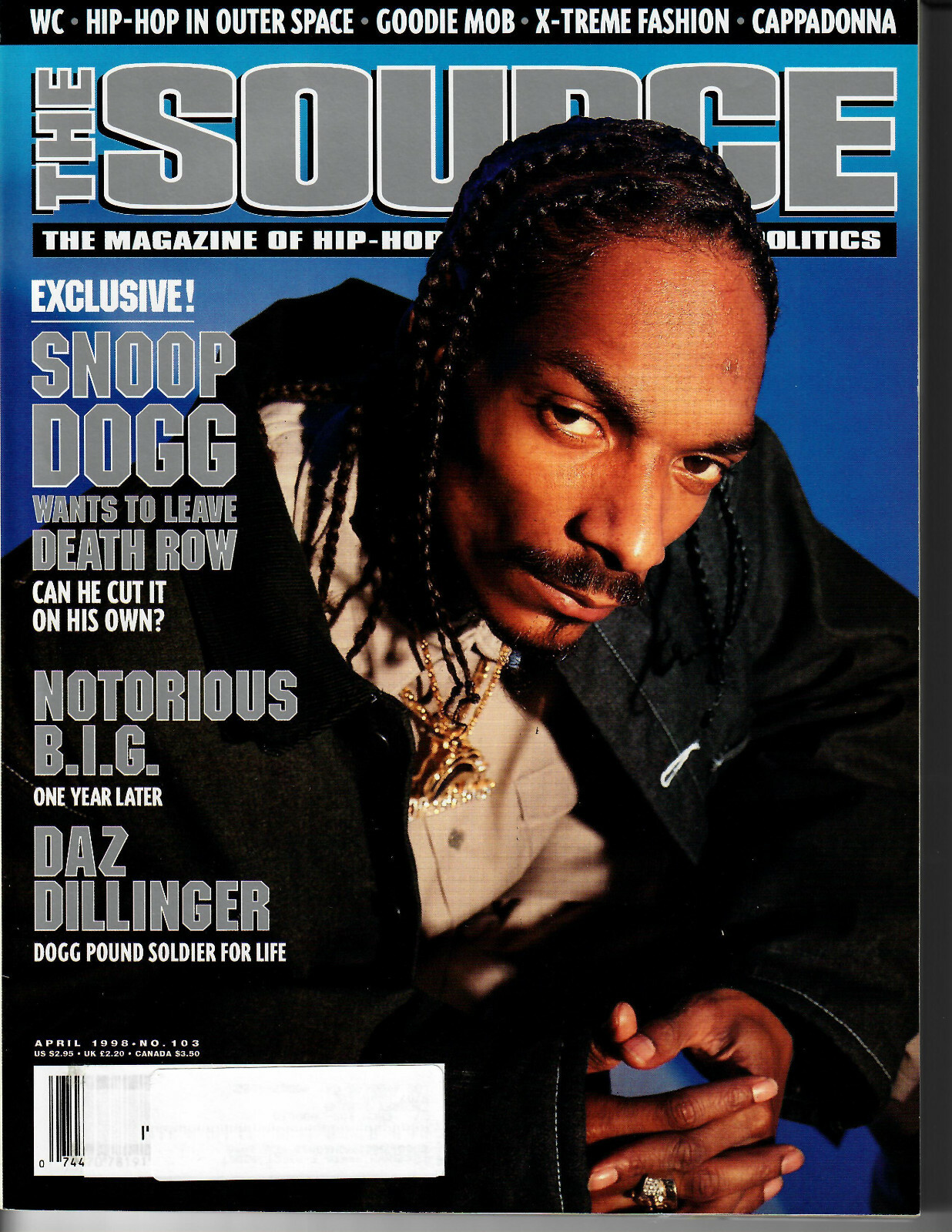The SOURCE Magazine #103 April 1998 Snoop Dogg Death Row Daz Biggie ...