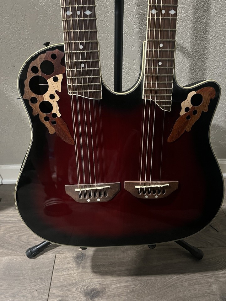 Ovation Celebrity Deluxe Double Neck CSD225 Acoustic Electric Guitar ...