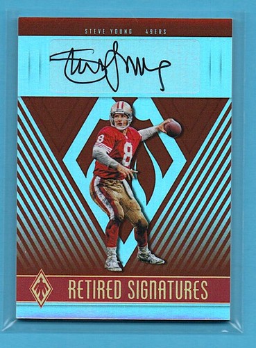 STEVE YOUNG 2017 Panini Phoenix RETIRED SIGNATURES AUTO 05/10 Card #RS ...