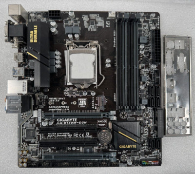 Gigabyte GA-B85M-HD3 mATX Desktop Motherboard DDR3 LGA1150 w/ IO Shield ...