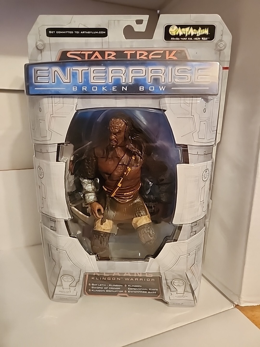Star Trek Enterprise Broken Bow, Klaang Klingon Warrior Art Asylum NIB ...