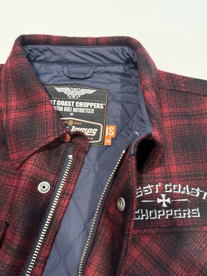 ⭐️ Jesse James West Coast Choppers Quilted Riding Flannel Jacket 2XL | eBay