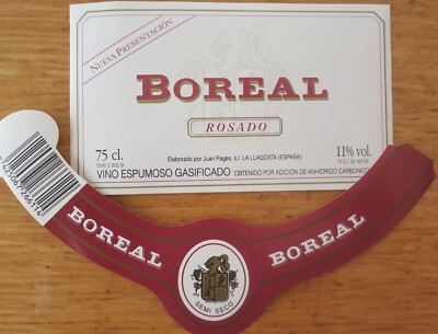 .Etiquettes vin ESPAGNE BOREAL ROSADO Juan Pages S L wine labels | eBay