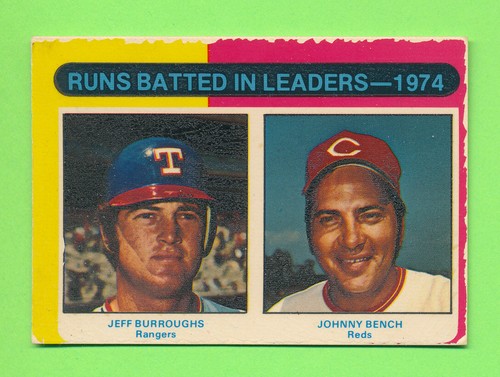MINI DURYEA FIND TEST PROOF 1975 TOPPS # JOHNNY BENCH BURROUGHS BLANK ...