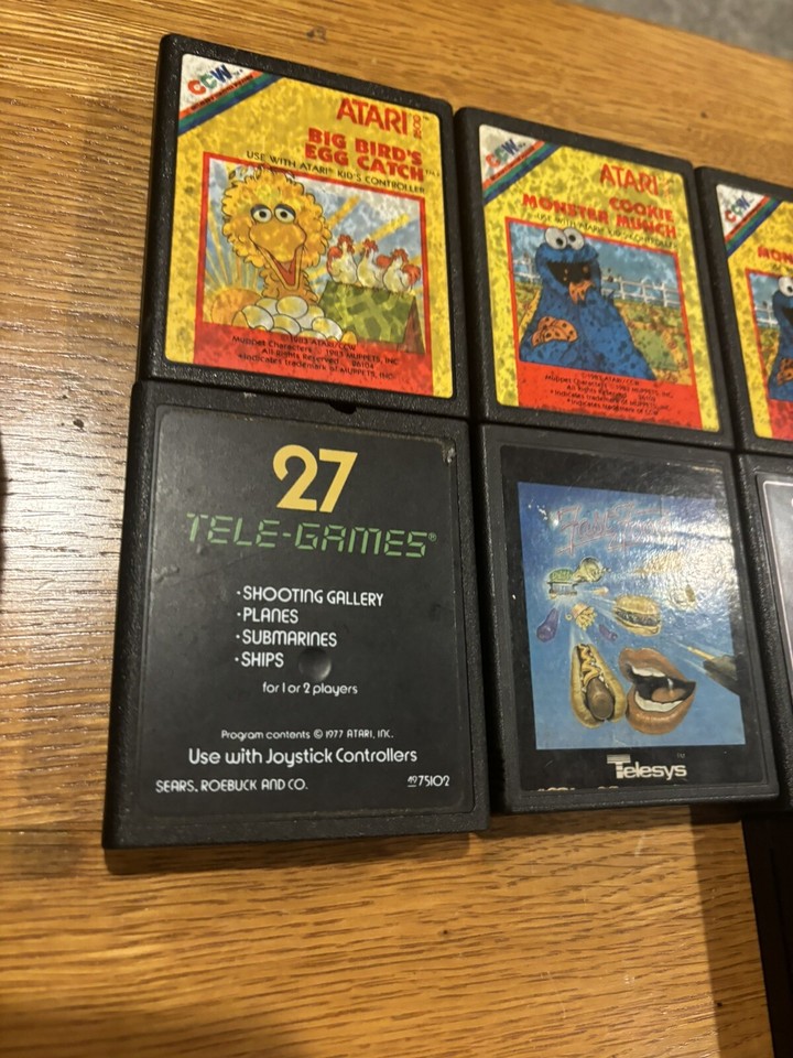 Atari 2600 Tele Games Console Lot! 11 Games, Controllers, Manual + More ...