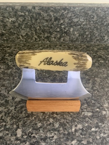 Alaska Ulu Knife Bone On Wood Handle. 6" Blade Arctic Eskimo Inupiat | eBay