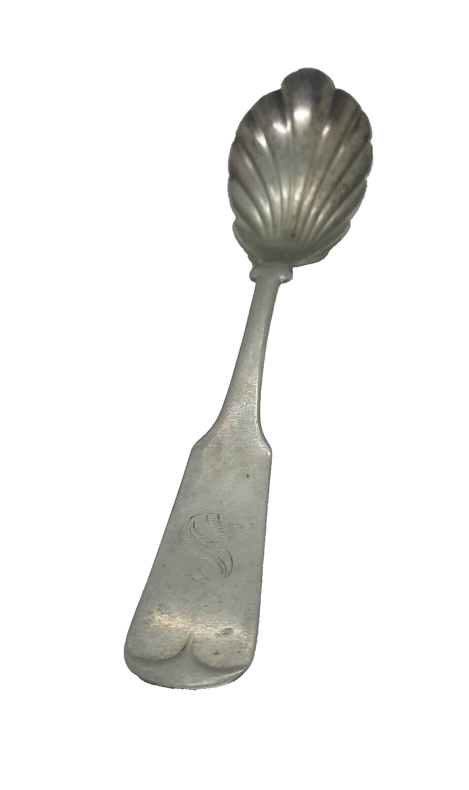 Brazil S Engraved Silver Antique Fiddle Tipped Sugar Shell Vintage ...