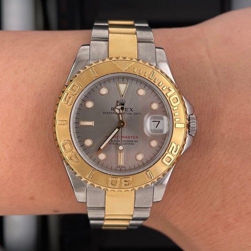 Rolex Yacht Master SS & 18k Solid Yellow Gold Ladies Watch $12600 ...