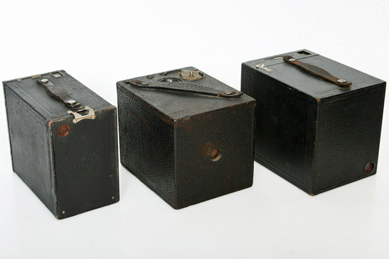 7 Antique Box Cameras Collection * Mostly Kodak, Western magazine ...