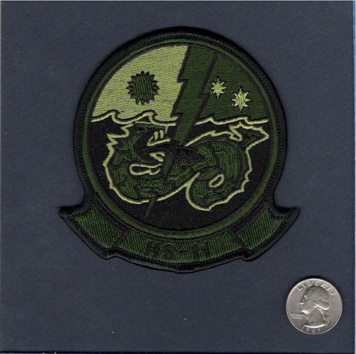 HS-11 DRAGONSLAYERS Original US NAVY Subdued Helicopter Squadron Patch ...