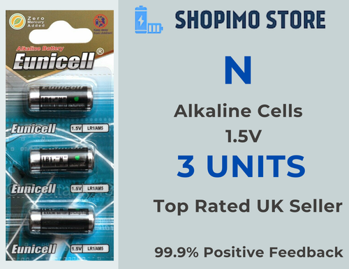 3 x N KN Alkaline 1.5V Clock Alarm Fob Calculator Batteries LR1 Cells ...