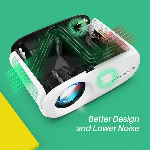VANKYO Mini Video Projector 1080P LED Home Theater Cinema 220" Display ...