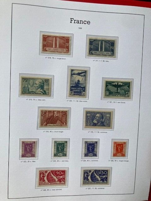 FRANCE EXCEPTIONAL STAMPS COLLECTION 1900 - 1944 99% COMPLETE MNH MUST ...