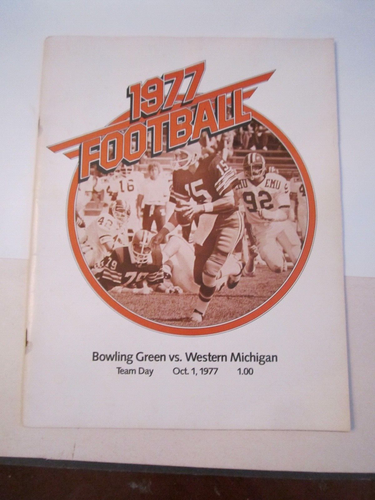 1977 BOWLING GREEN VS WESTERN MICHIGAN COLLEGE FOOTBALL PROGRAM BOX XYZ ...