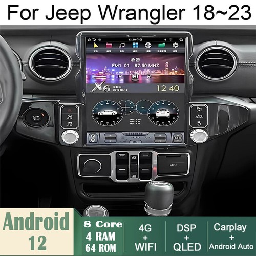 Car Android Gps Navigation Wifi 13" For Jeep Wrangler 18~23 Radio Tesla ...