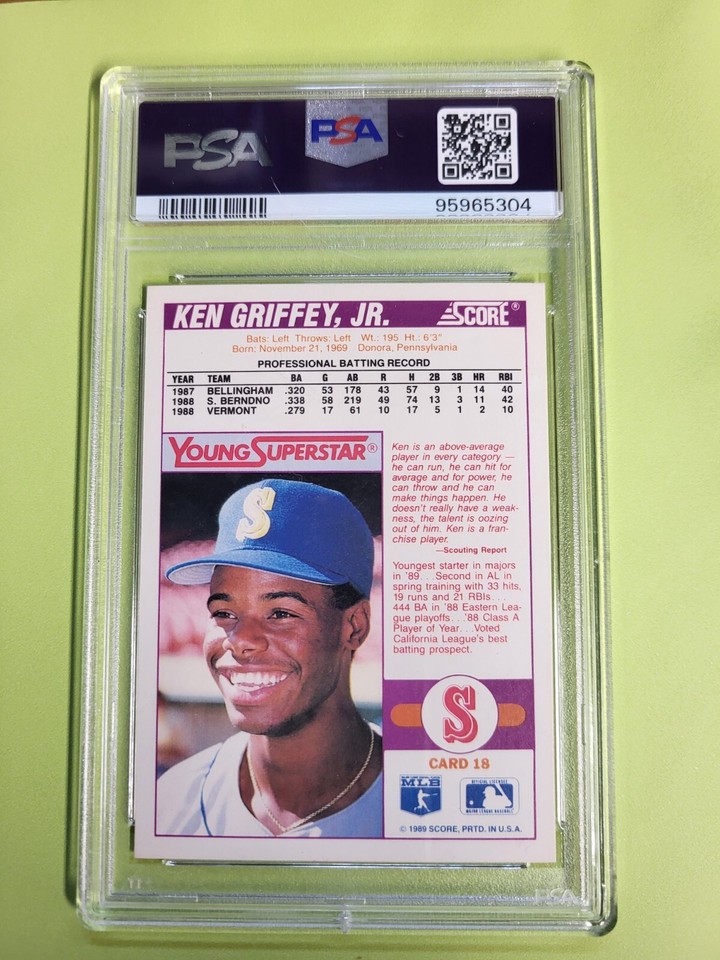 1989 Score Factory Set Young Superstars II Ken Griffey Jr PSA 10 Rookie ...