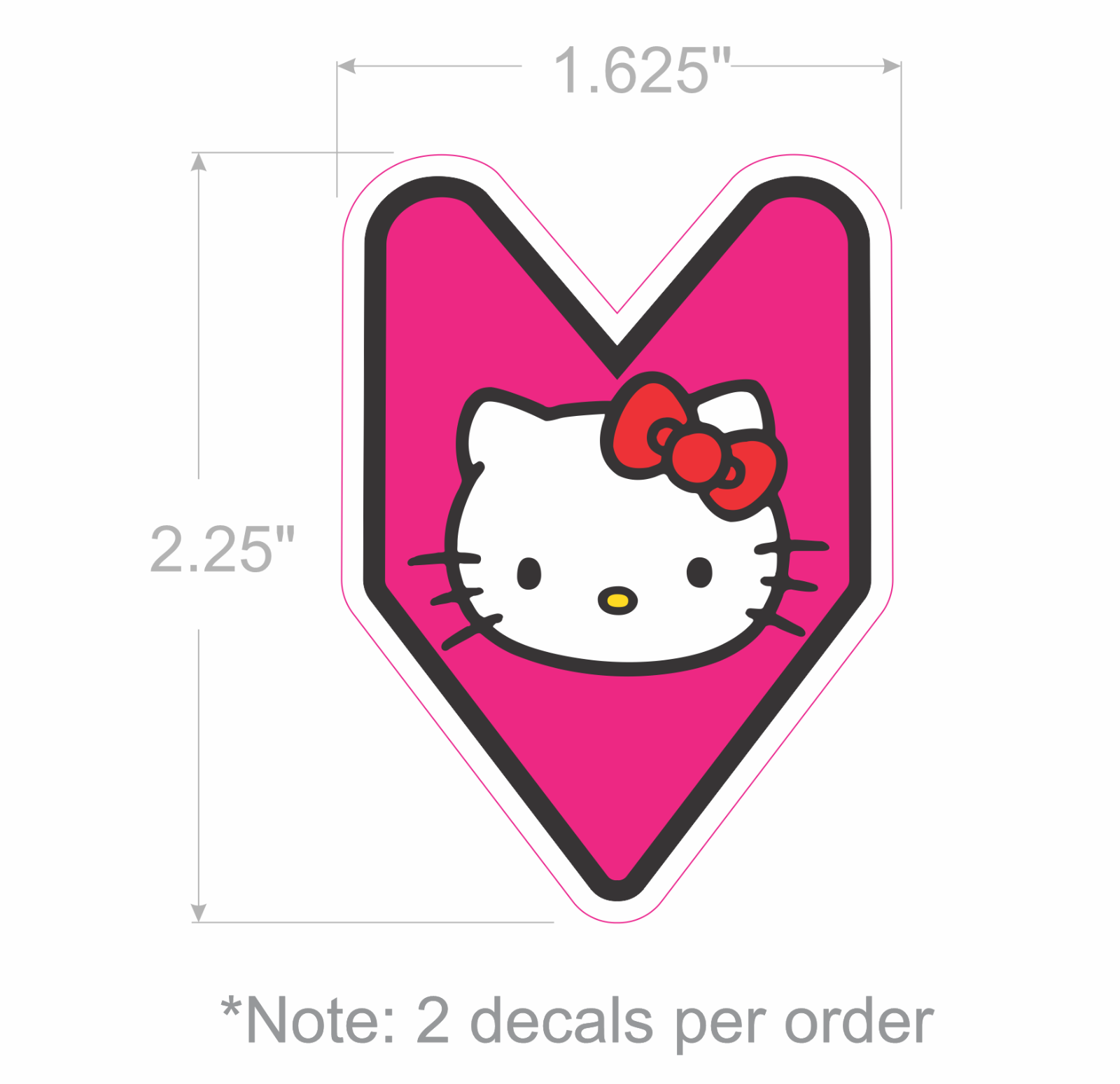 Hello Kitty Driver Badge Sticker | Japanese Wakaba Soshinoya | Outdoor ...