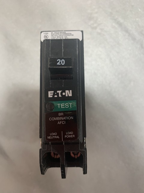 Eaton BRP120AF 20A 120/240V Arc Fault Circuit Breaker for sale online ...