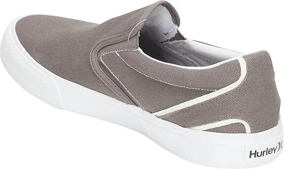Hurley Men's Arlo Slip-On Deck Shoe Casual Canvas Sneakers Gray, Black ...