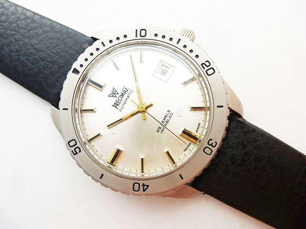 Watch Precimax Divers 25 Jewels Incabloc Automatic Vintage 1970s Swiss ...