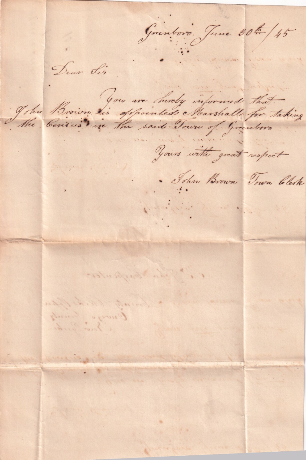 June 30 1845 LAST DAY of pre-7/1/1845 postage rates - Greensboro New ...