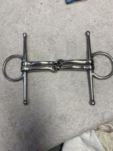 Horse Equestrian Gag Abbey Bit Double Bar Jointed Full Cheek 5 ...