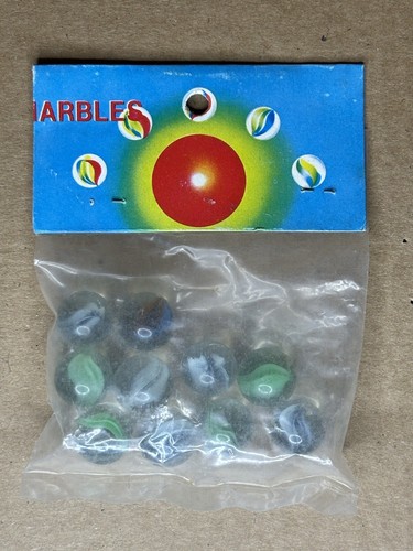 Vintage Five & Dime Store Bag of Cats Eye Glass Marbles 1970s NOS New ...