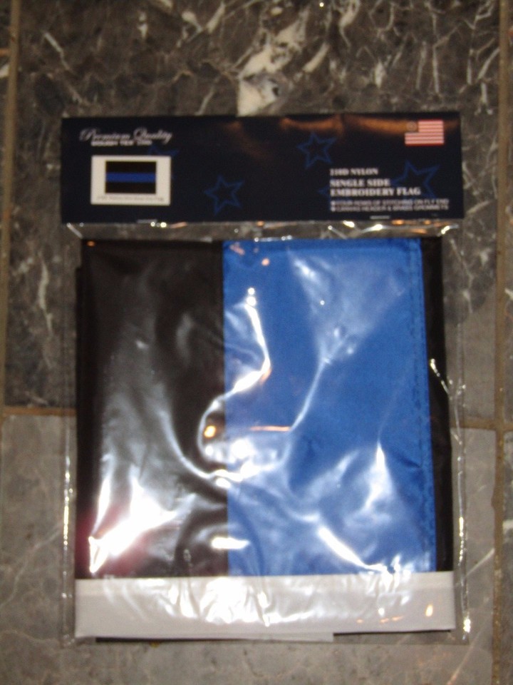 2x3 Embroidered Police Thin Blue Line 210D Nylon Flag 2'x3' 2 clips | eBay
