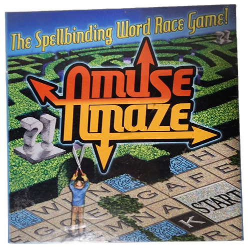 AMUSE AMAZE--Board Game--Spell your way through the maze!-New/factory ...