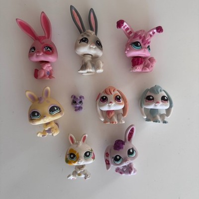 Hasbro Littlest Pet Shop LPS Lot 9 Bunny Rabbits Easter Angora #500 ...