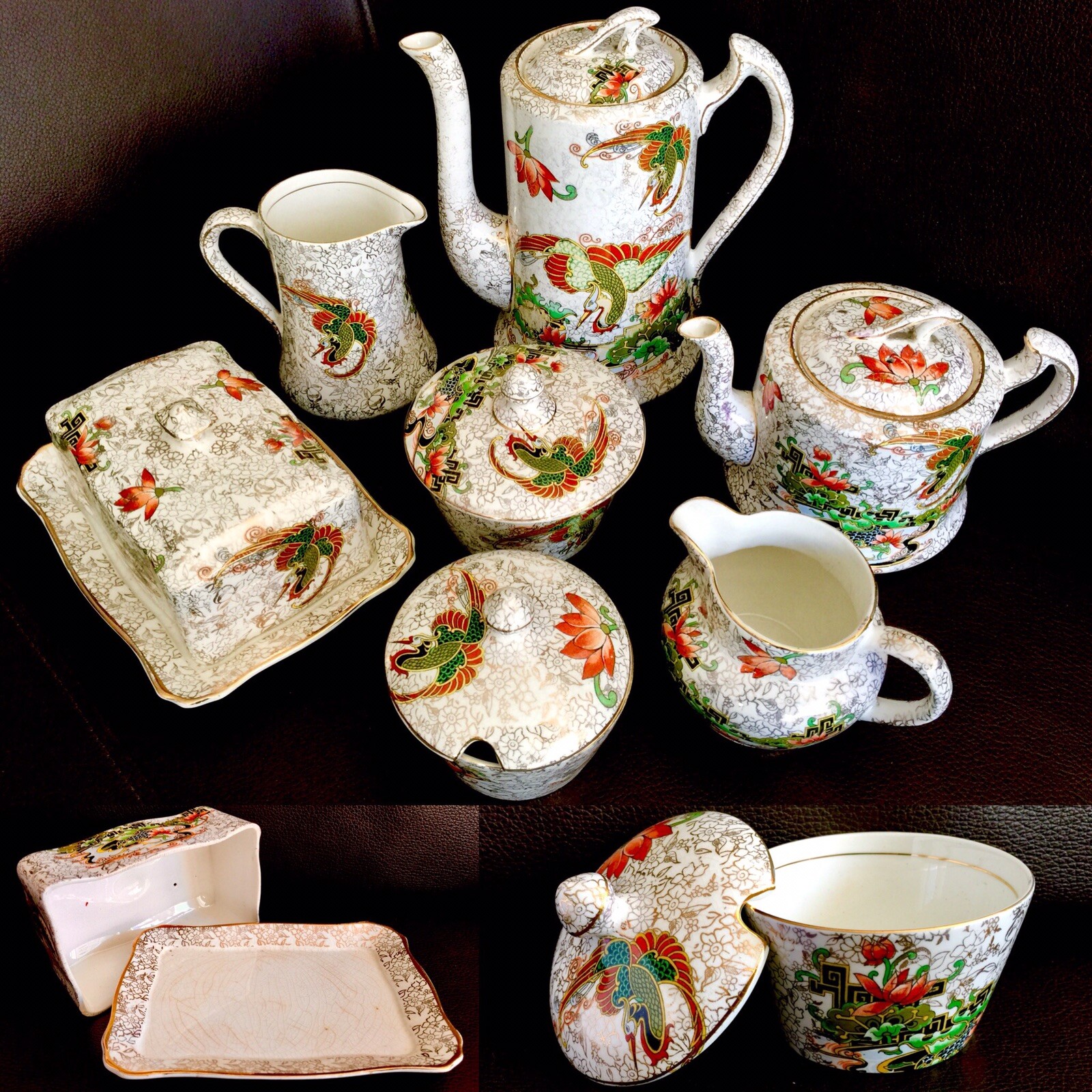 Rare Antique Art Deco Thomas Forester & Son English Pottery Phoenix ...