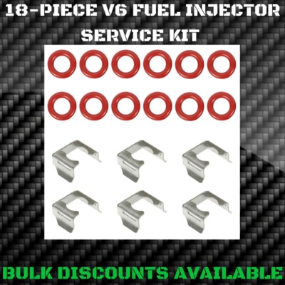 V6 Delphi Edelbrock Ac Delco Fast FUEL RAIL INJECTOR CLIPS RETAINERS O ...