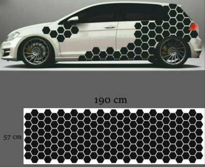 Car Camouflage Kit Solid Hexagon Honeycomb Side Stickers Decals ...