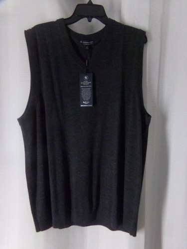 HART SCHAFFNER MARX Sweater Vest 2XLT Tall gray V neck 100% Wool NWT | eBay