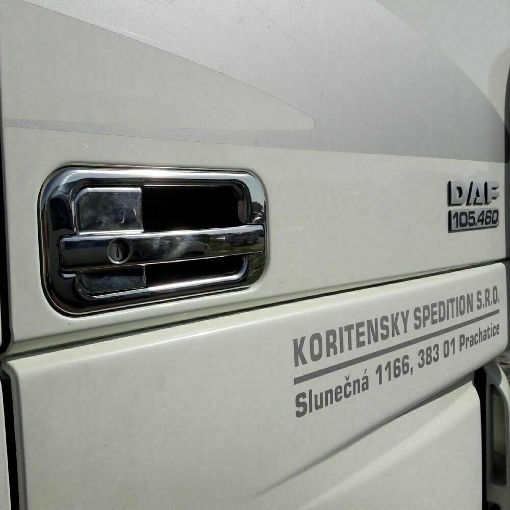 Daf XF 95 105 Series Chrome Door Handle Cover Formed 3D S.Steel 2 doors ...