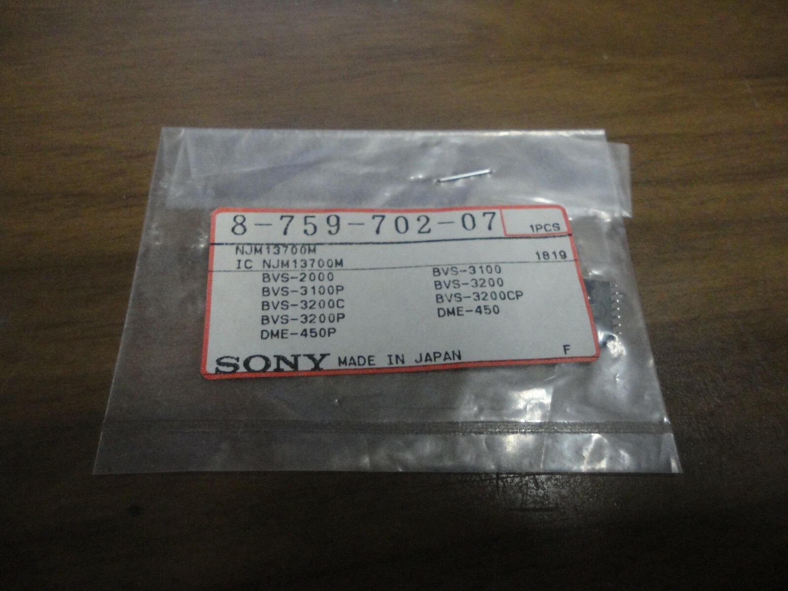 SONY IC NJM13700M OEM 8-759-702-07 USED IN VARIOUS MODELS | eBay